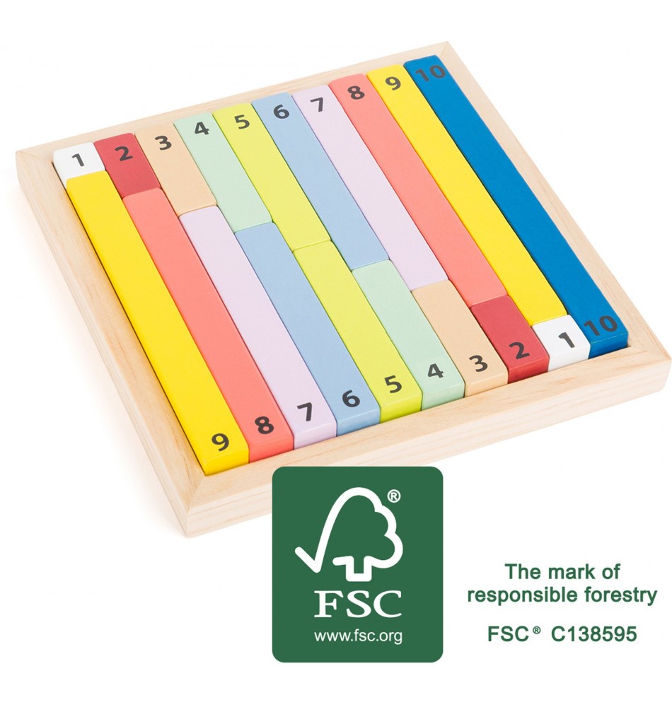 Calculation sticks - Montessori material - Mathematics