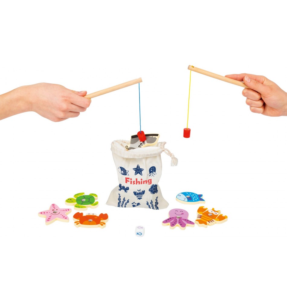 Wooden fishing toy: Montessori toy - Skill game
