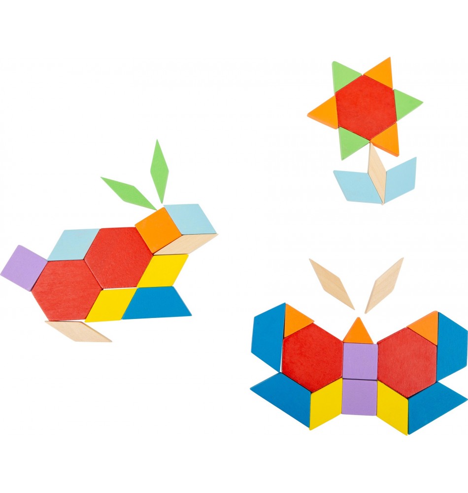 Tangram box: Wooden tangram toy - Montessori material and toy