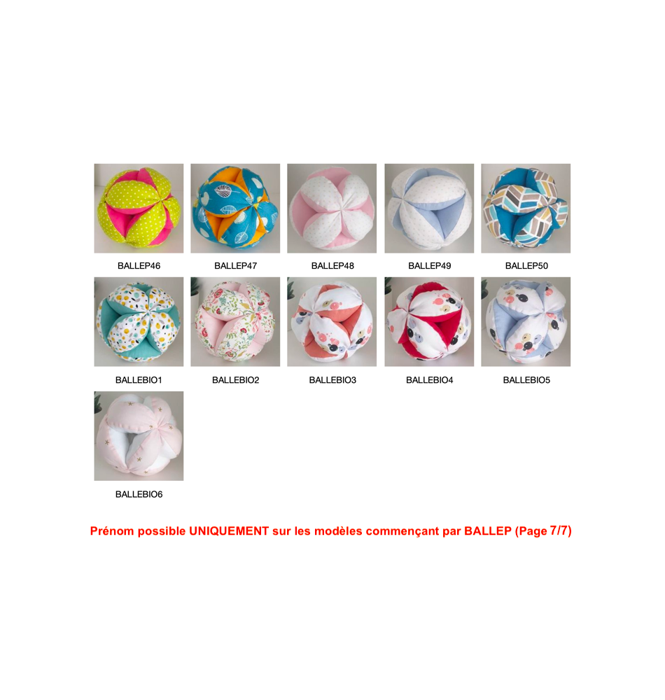 Balle sensorielle : Balle de préhension Montessori