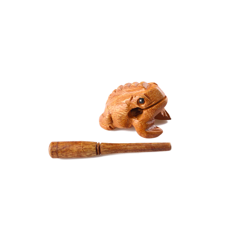 Wooden frog: Musical frog - Montessori toy