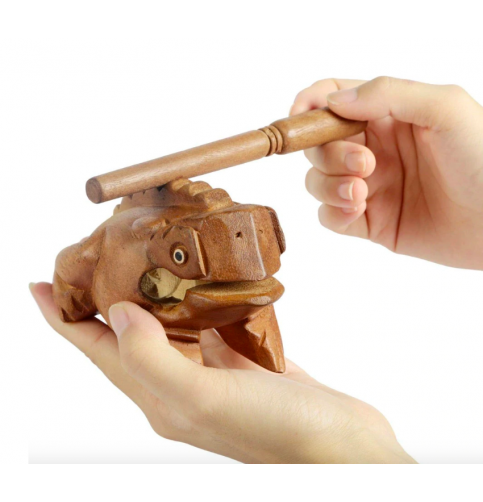 Wooden frog: Musical frog - Montessori toy