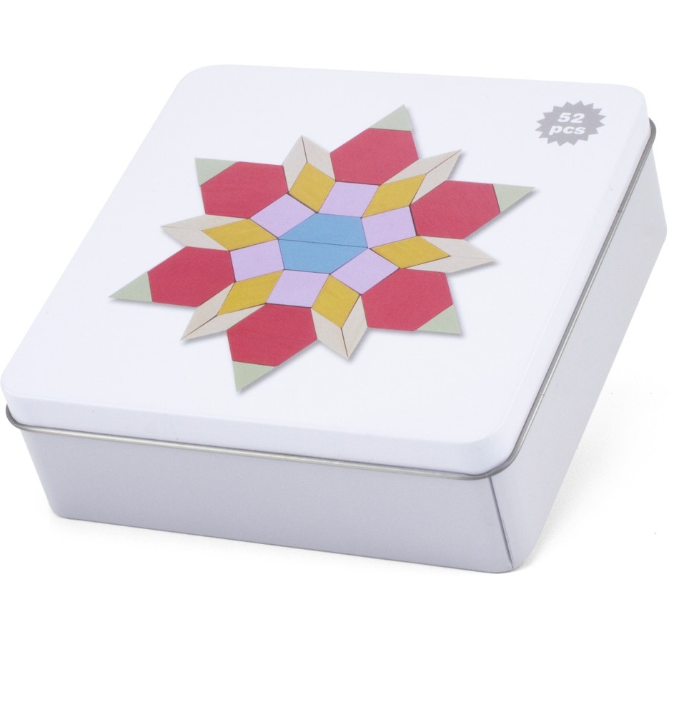 Tangram box: Wooden tangram toy - Montessori material and toy